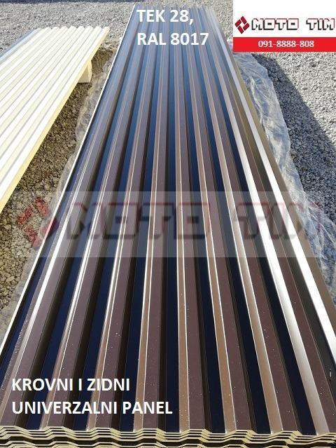 SLJEMENI LIM ZA PANEL TEK28 TAMNO SMEĐI-0.6 mm- ALUBEL-MOTO TIM d.o.o.