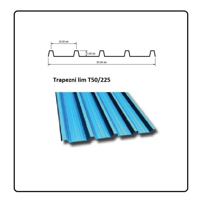 Trapezni aluminijski lim T50/225 (50 HRK/m2) - HITNO!!!