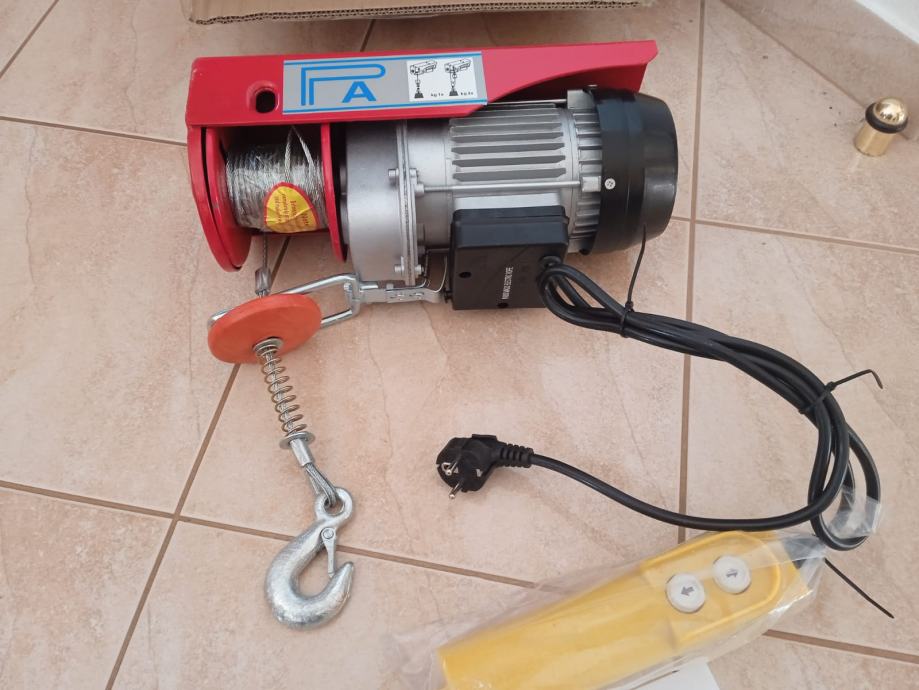 ELEKTRIČNA DIZALICA VITLO GRAĐEVINSKA KUKA KONZOLA SNAGA DIZANJA 600kg