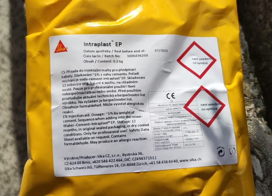 Sika intraplast EP , dodatak za injektiranje veziva i mortova