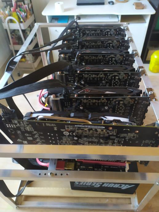 2x MINING RIG (4xNVIDIA i 6xAMD) 330 MH/s IZVRSNO STANJE