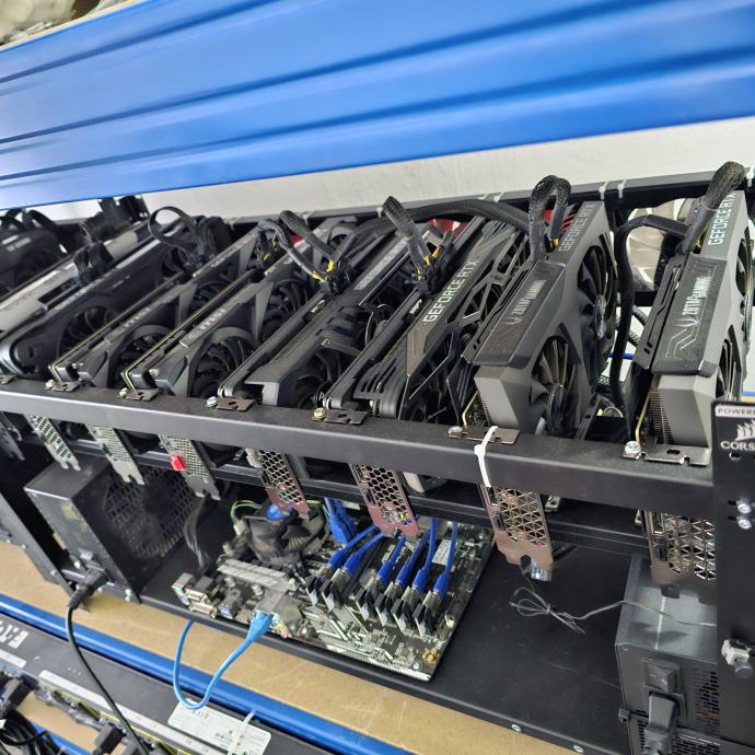 Mining rig/moguće 1 karticu-RTX 3070 x 8/RTX 3070 Ti x 10/RTX 3080 x 6