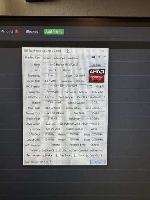 AMD Radeon 5700xt Red Devil