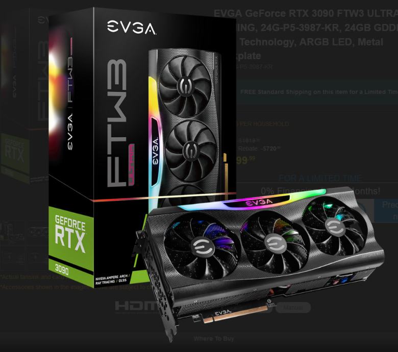 EVGA GeForce RTX 3090 FTW3 ULTRA GAMING