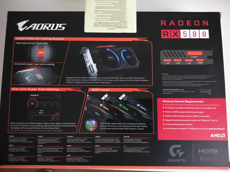 Gigabyte AORUS RX580 8GB