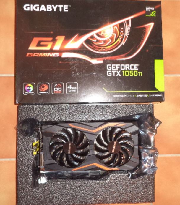 Gigabyte GeForce GTX 1050 Ti G1 Gaming 4GB GDDR5 128-bit DX12 PCI-E