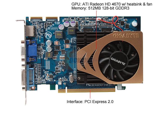 Gigabyte Radeon HD 4670 512 mb