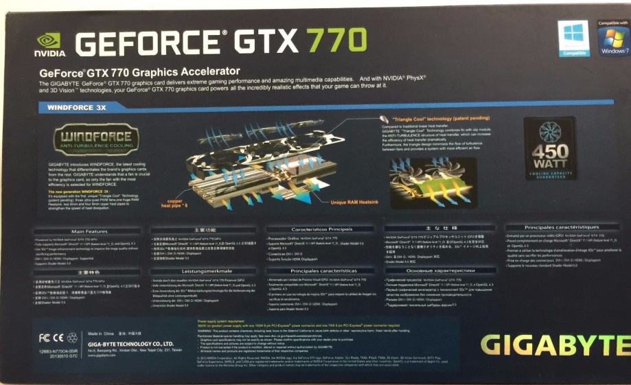 Gigabyte Windforce 3x GTX 770 GDDR5 (GV-N770WF3-4GD)- 4GB DDR5