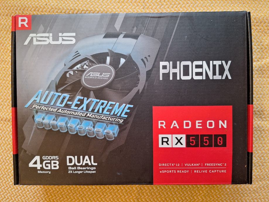 Grafička Asus AMD Radeon RX550 Phoenix Evo, 4GB GDDR5