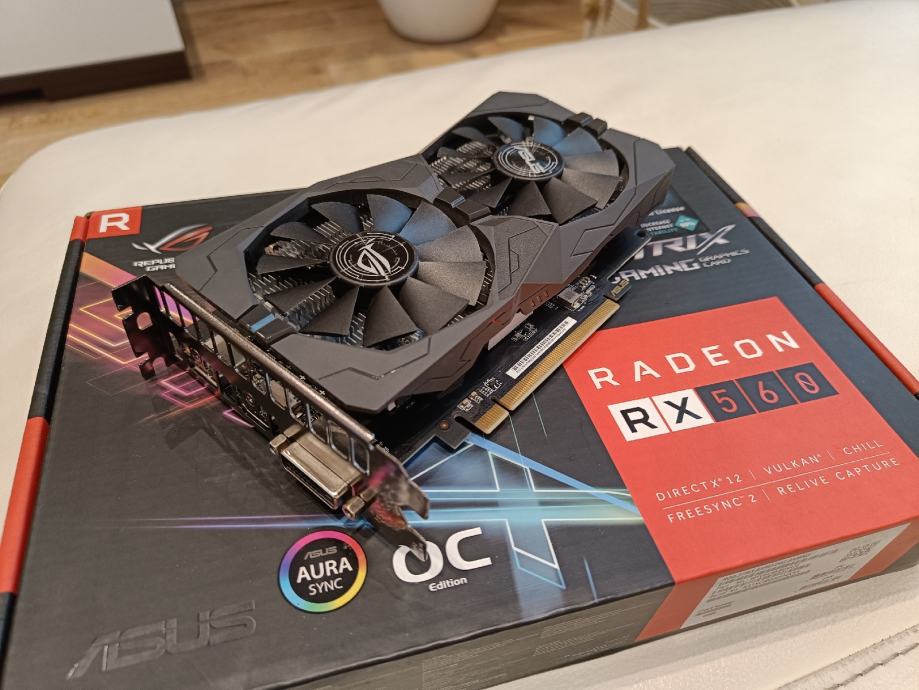 Grafička kartica Asus Rog Strix Radeon RX 560 OC edition, 4 gb Aura