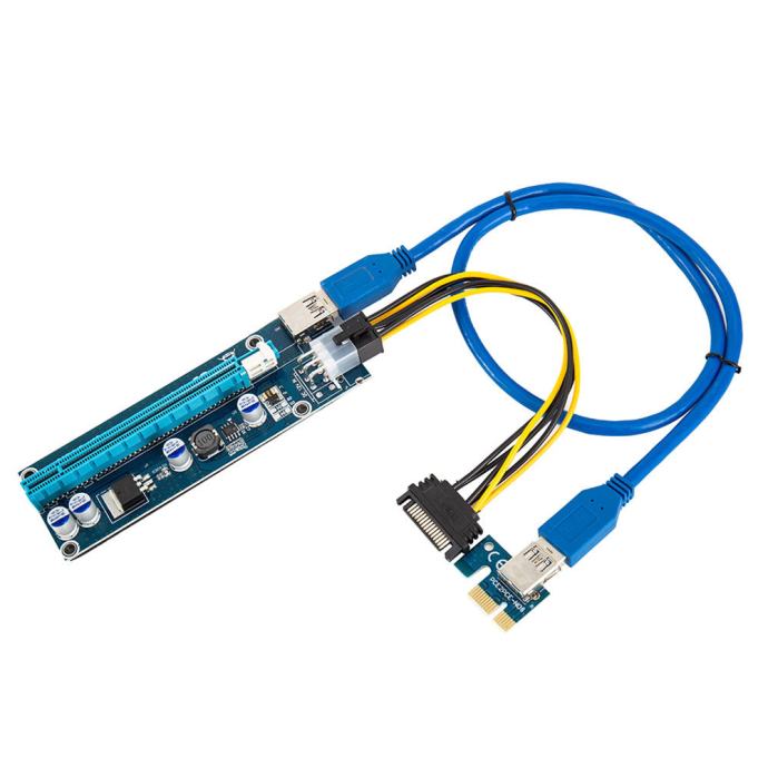 Mining PCI-E 1x u 16x Riser Extender GPU - ver006c (NOVO)