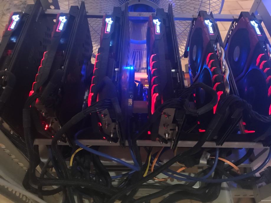 Mining rig 194 MH/s, 6 rx580 8gm msi