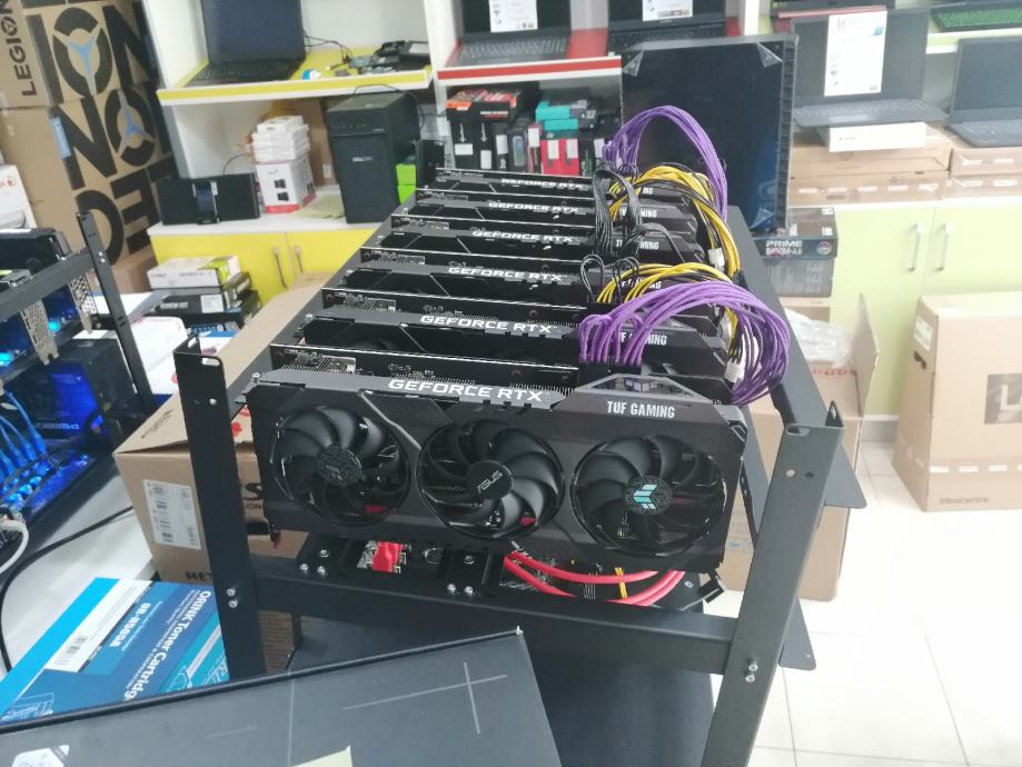 Mining RIG 6 X RTX 3070 8GB 360-370 MH/s Novo!