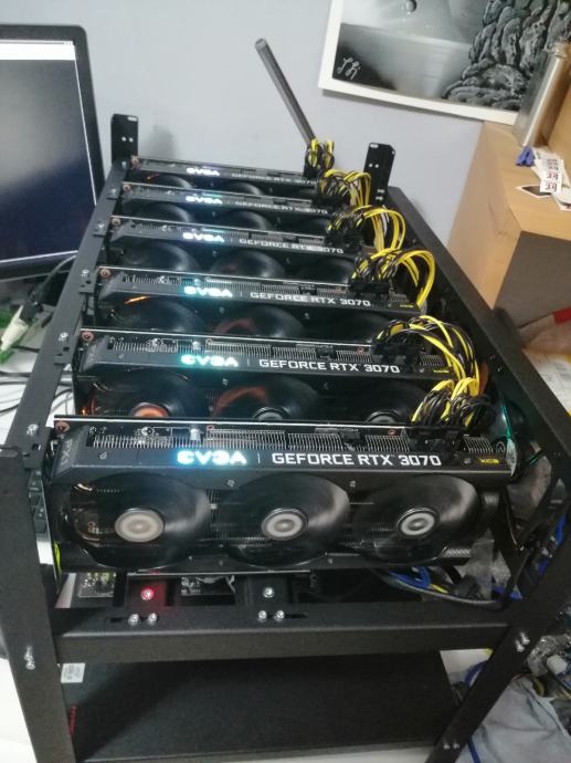 Mining RIG 6 X RTX 3070 8GB 360 do 370 MH/s