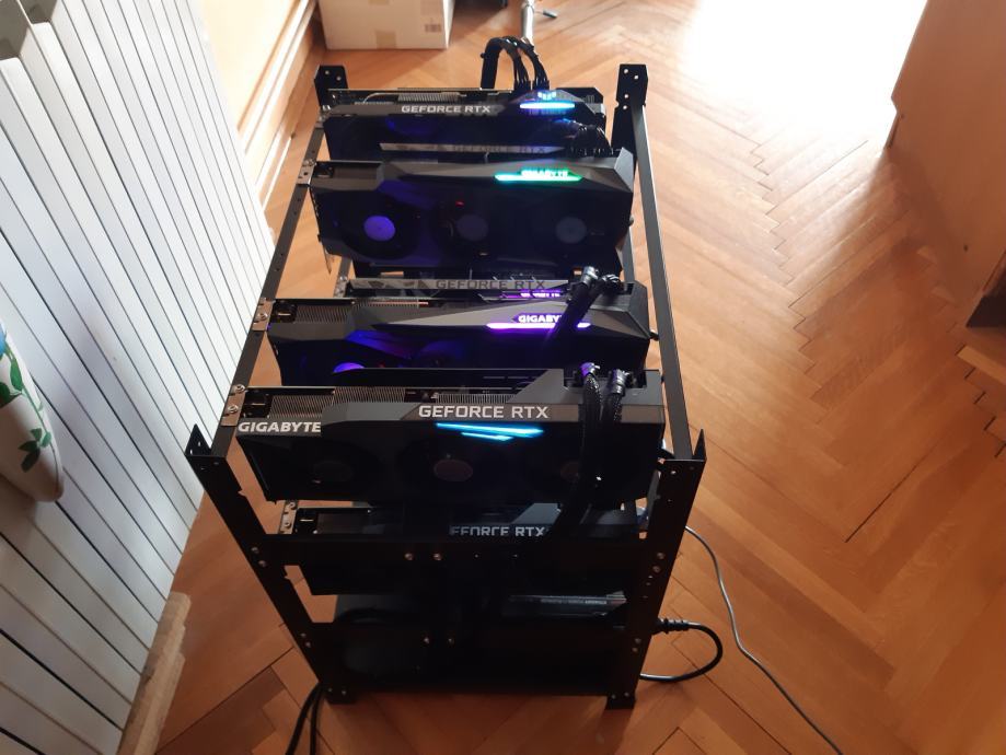 Mining rig 6x 3080Ti, 700 MH/s ETH,3 PSU (12 Pci-e MBO)