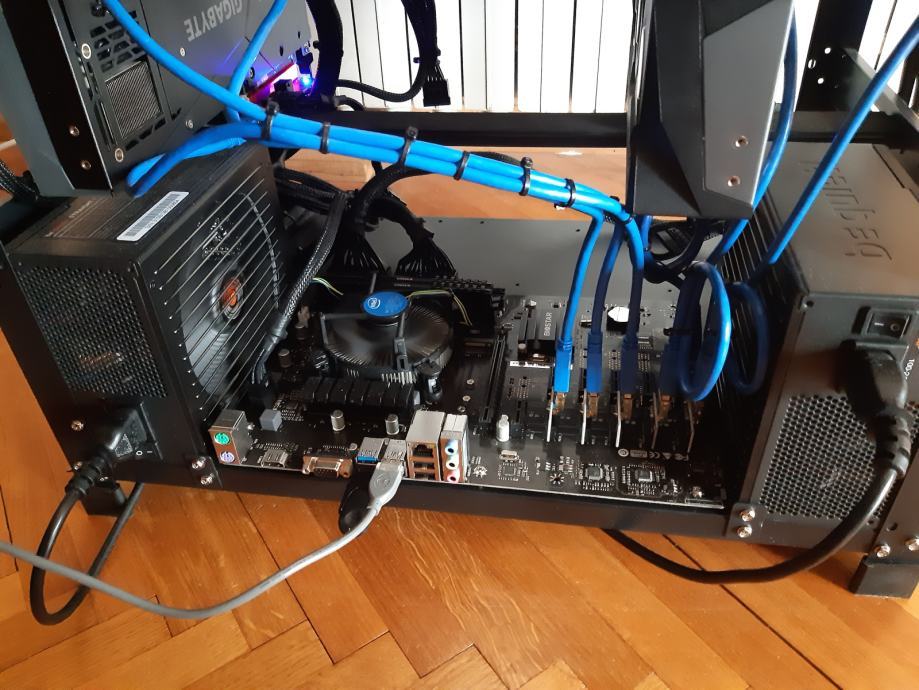 Mining rig 6x 3080Ti, 700 MH/s ETH,3 PSU (12 Pci-e MBO)