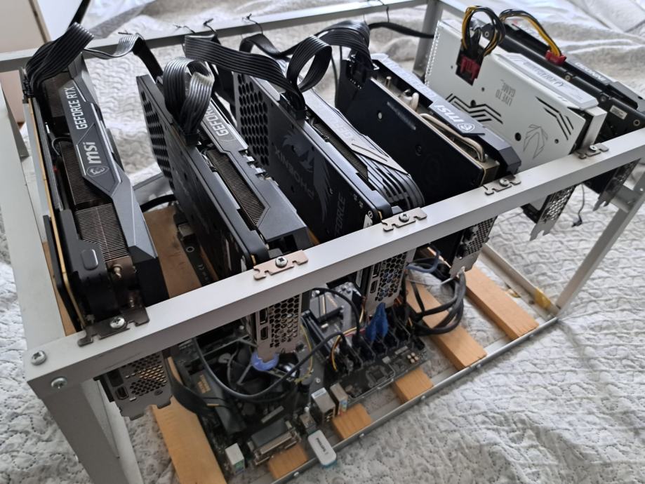 Mining rig 5 x RTX 3070, 1 x RTX 3060ti