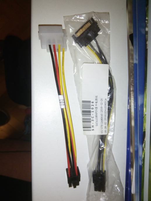Molex na 6pin i SATA na 6 pinski konektor, adapter