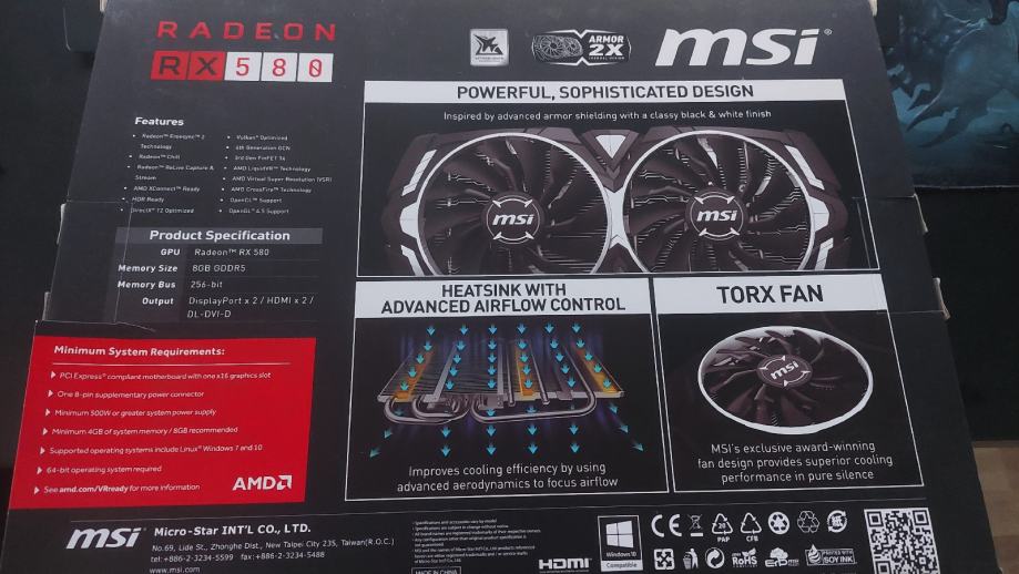 Msi Armor rx 580 (8GB)