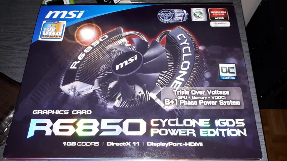 MSI Cyclone Radeon HD 6850 OC 1GB DDR5