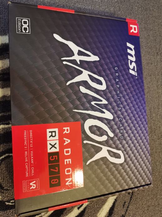 MSi Rx 570 8gb GDDR5 Armor Oc edition Dx12