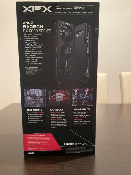 XFX Speedster SWFT 319 RX 6900 XT Black Gaming 16 gb. NOVO