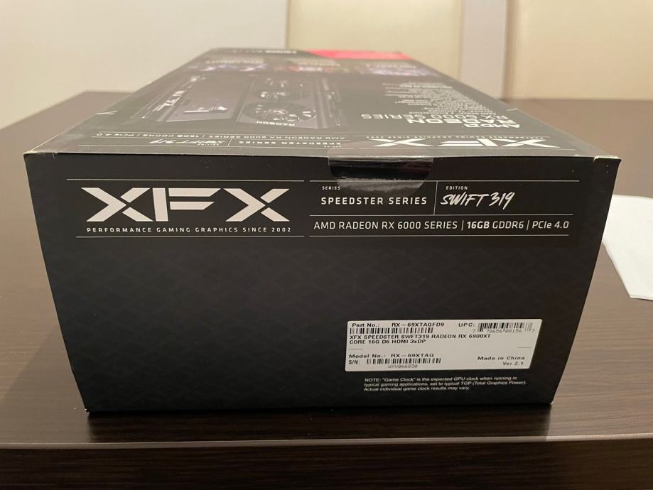 XFX Speedster SWFT 319 RX 6900 XT Black Gaming 16 gb. NOVO