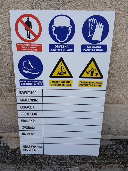 GRAĐEVINSKA TABLA - GRADILIŠNA PLOČA - DOSTUPNO ODMAH