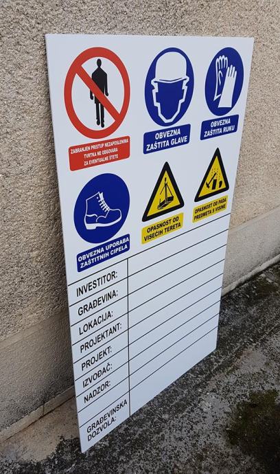 GRAĐEVINSKA TABLA - GRADILIŠNA PLOČA - DOSTUPNO ODMAH