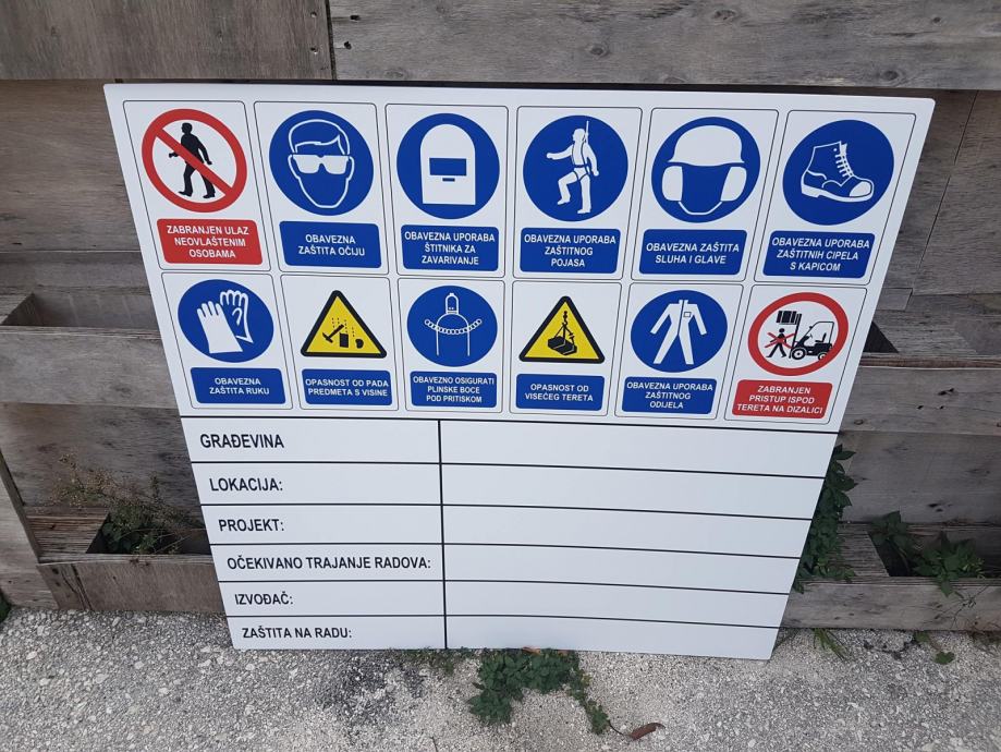 GRAĐEVINSKA TABLA - GRADILIŠNA PLOČA - DOSTUPNO ODMAH