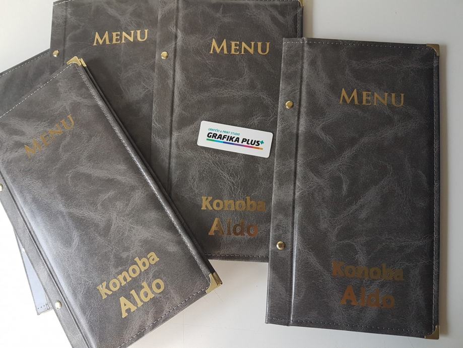 Jelovnici, Vinske karte, Korice za račun, Rezervirano