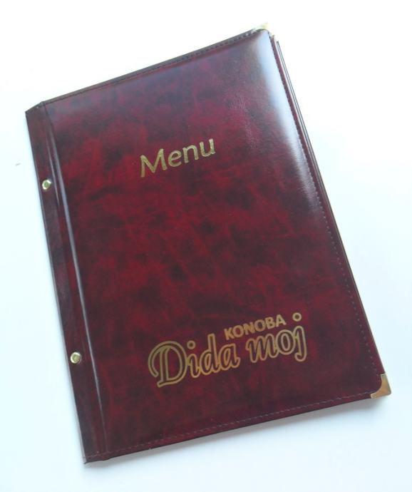 Jelovnici, Vinske karte, Korice za račun, Rezervirano