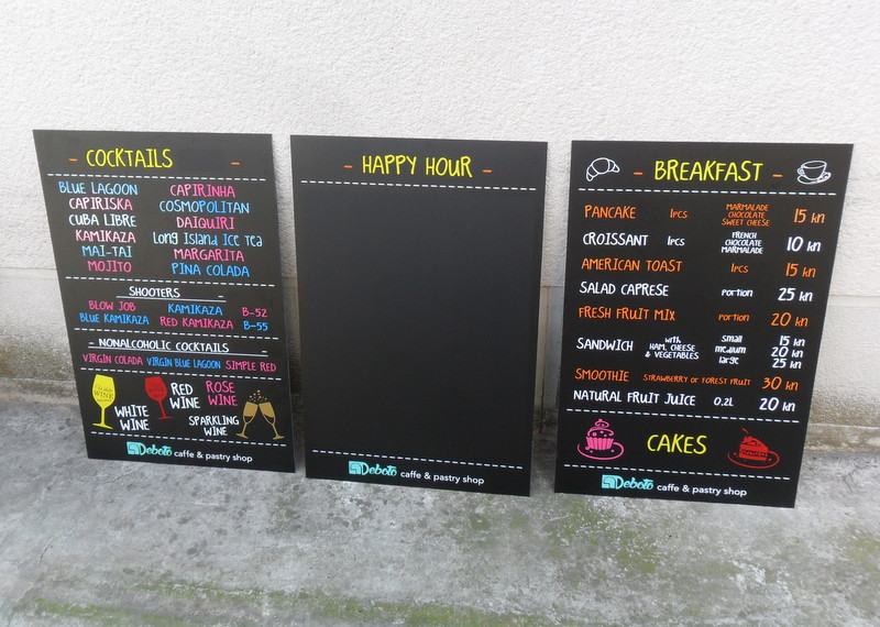 REKLAMNE TABLE za UGOSTITELJSTVO