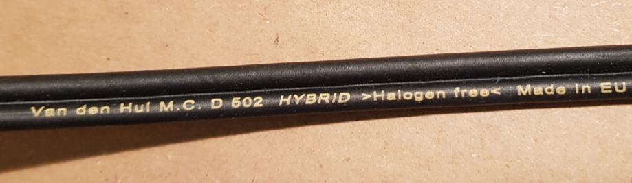 Kabel gramofonski Van Den Hul D502 Hybrid 1.2m, 5-pol SME type - 2xRCA