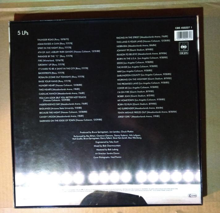 BRUCE SPRINGSTEEN - LIVE 1975 - 85 BOX 5LP