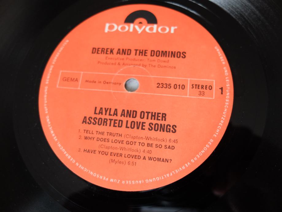 Derek And The Dominos – Layla And Other Assorted Love Songs, dupli LP
