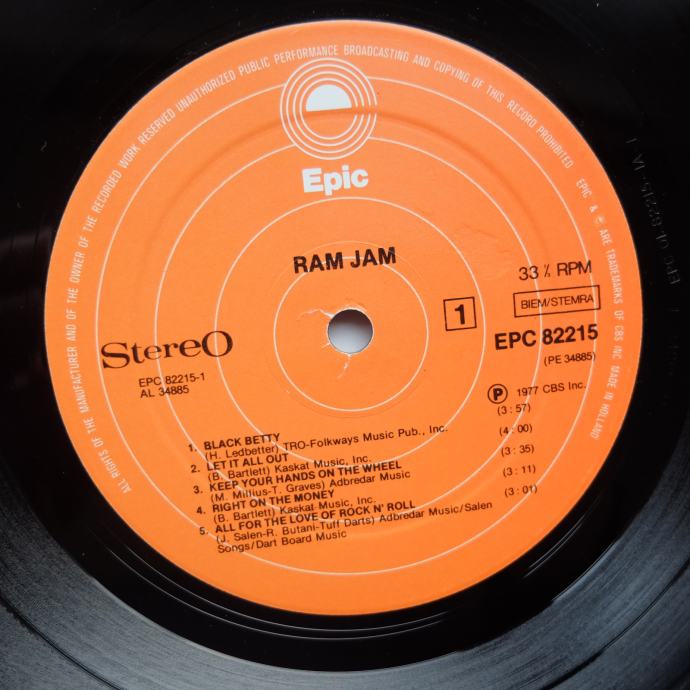 Ram Jam – Ram Jam, Holland Press
