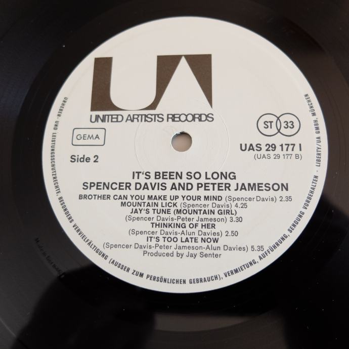 Spencer Davis And Peter Jameson – Its Been So Long, German Press