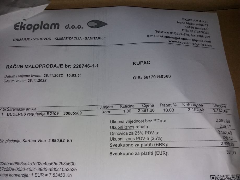 BUDERUS LOGAMATIC R 2109 NOVO