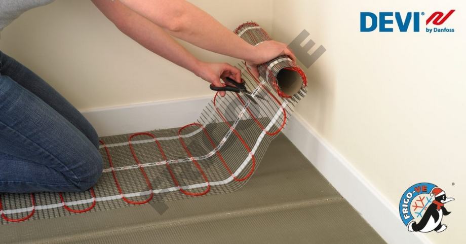 Mrežica za električno podno grijanje DEVI heat 150 - 0,5x5, 375W