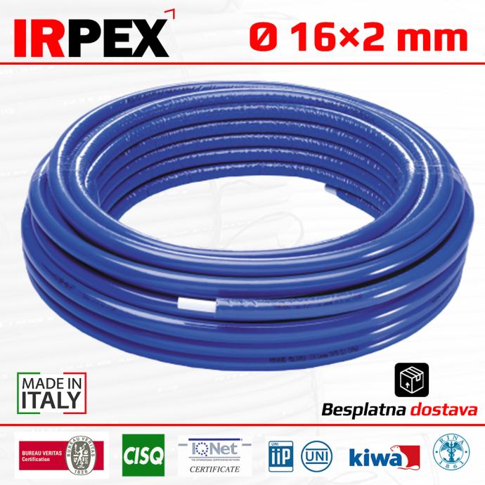 Pex-Al-Pex cijev s izolacijom Ø 16mm x 2mm – kolut od 50 metara