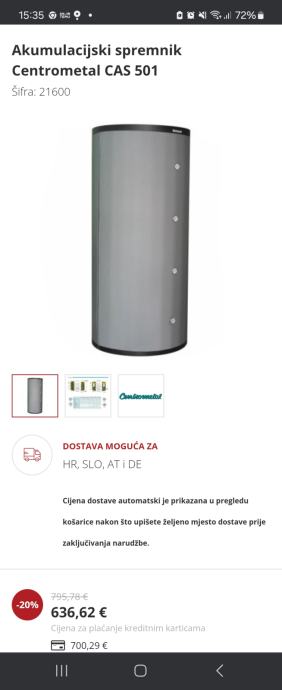 Spremnik centrometal 500 l