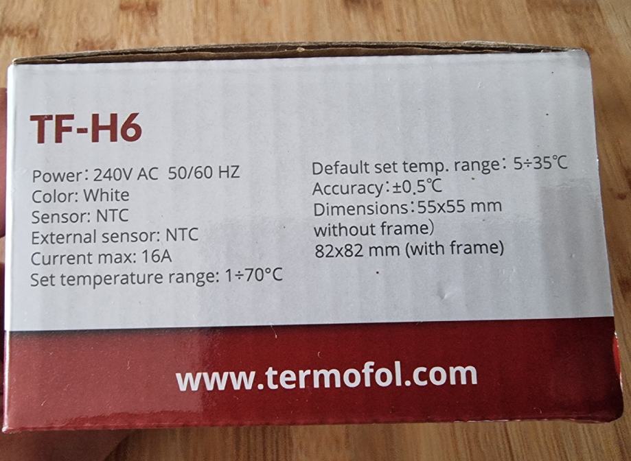 Termostat za podno grijanje Termofol touchscreen