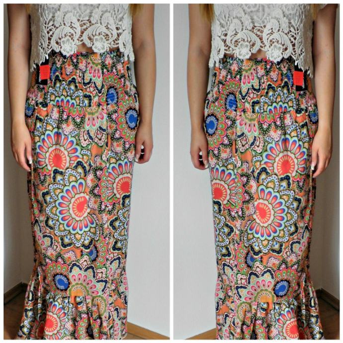 NOVO!-GEORGE duga boho cvjetna haljina vel. M/L