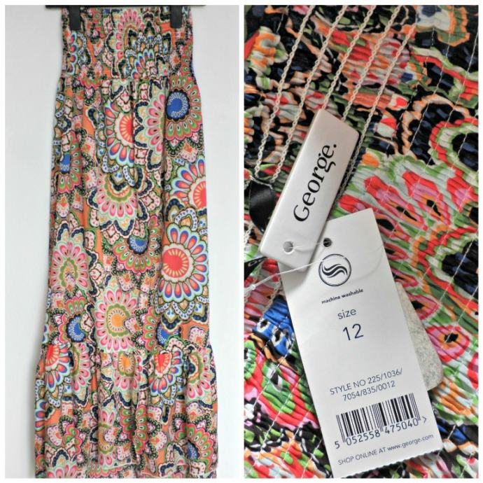 NOVO!-GEORGE duga boho cvjetna haljina vel. M/L