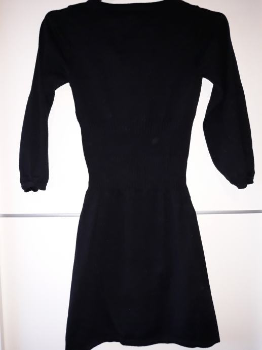 Mango crna pletena haljina