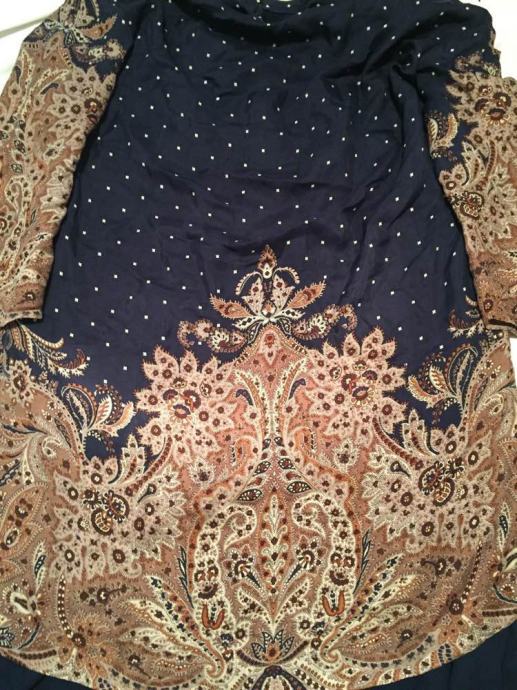 MASSIMO DUTI svilena haljina prava svila kašmir print sa etiketom