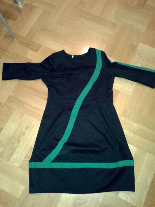 NIT haljina sa zelenim detaljem