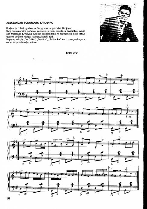 NOTE - KOLA - HARMONIKA