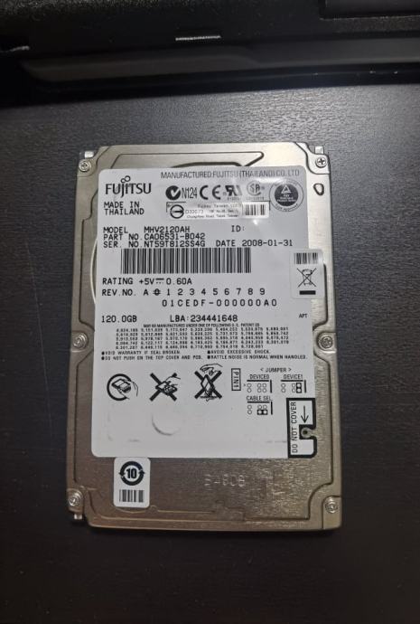 Fujitsu 120GB IDE PATA 2.5